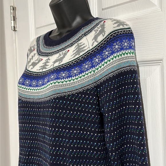 Talbots | Sweaters | Nwt Talbots Blue Lambswool Blend Crew Neck ...